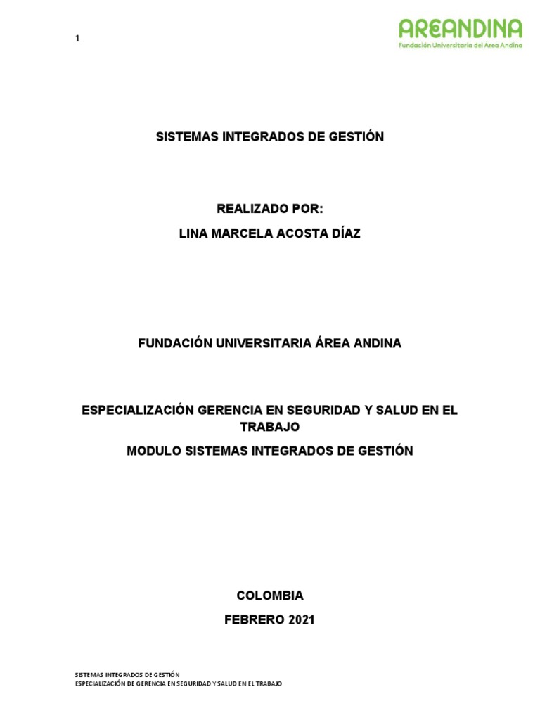 Sistemas Integrados De Gestion Pdf Auditoría Organización