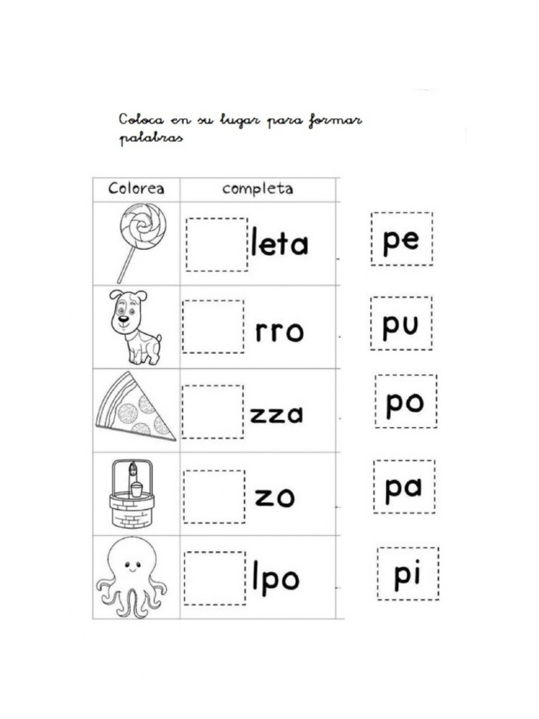 Silabas M y P | PDF