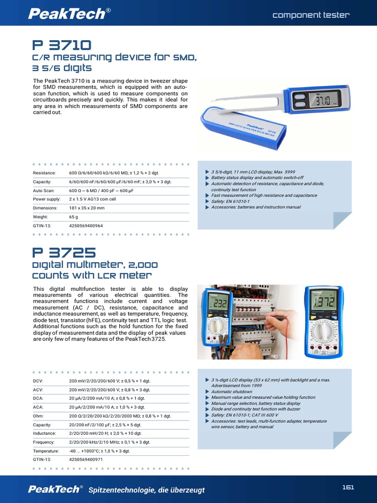 Precision SMD Component Tester with Auto-Scan Function and Wide ...