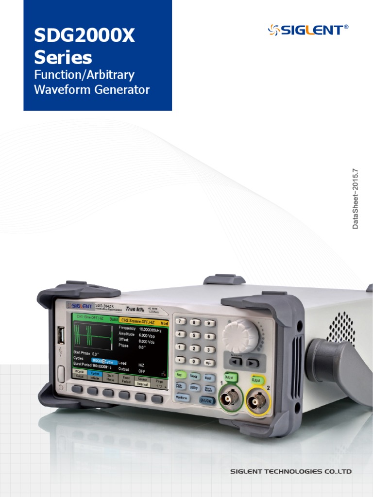 Siglent SDG2082X 80MHz 2Ch Waveform Generator | PDF | Amplitude ...