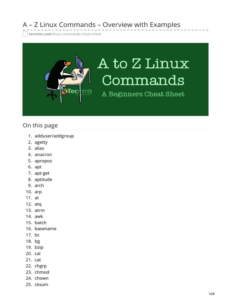 Linux Commands Overview With Examples | PDF | Sudo | Computer File
