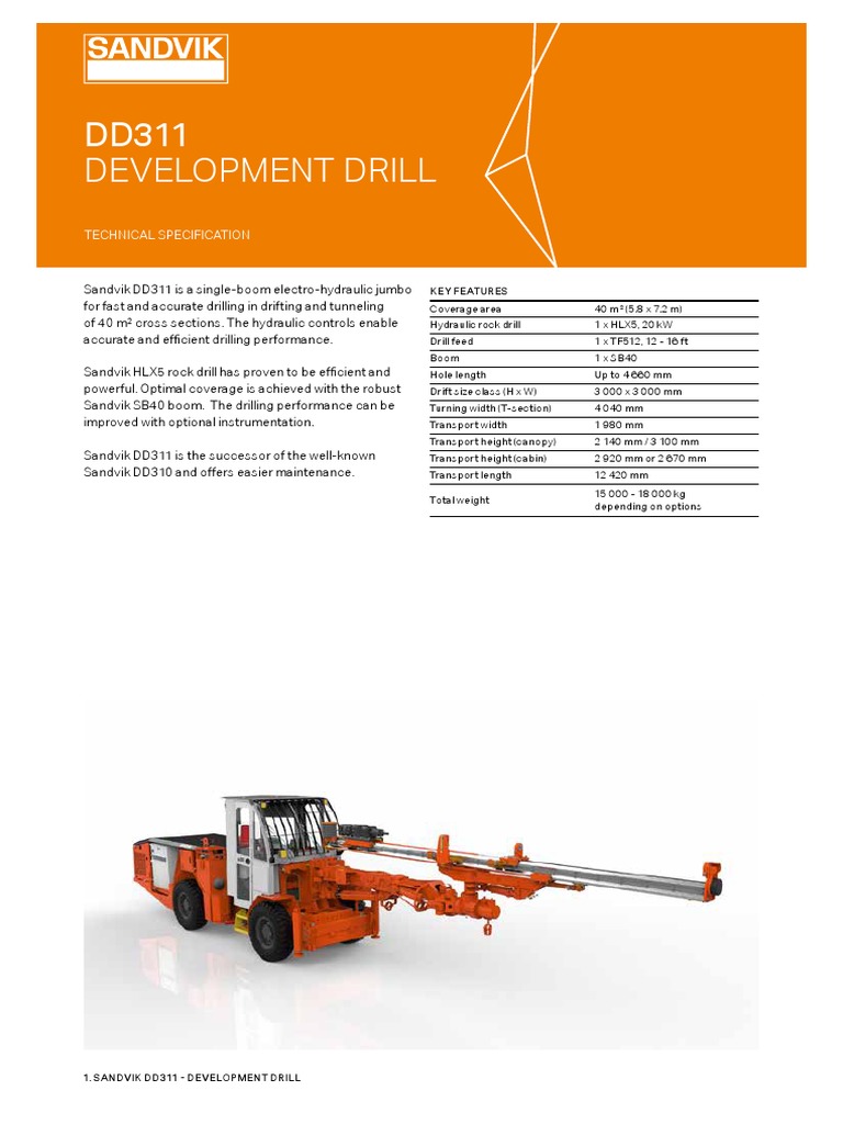 DD311 Development Drill: Technical Specification | PDF | Nature