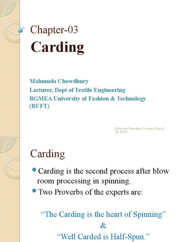Carding | PDF | Wire | Textiles