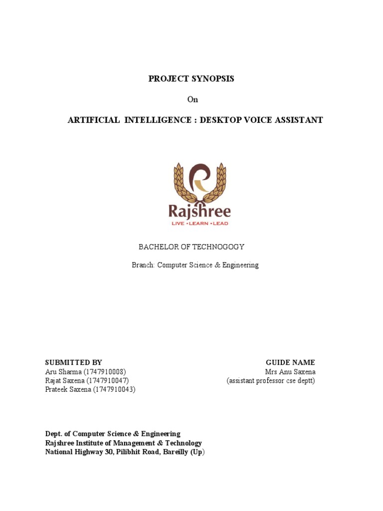 Desktop Assistance Using Ai | PDF | Artificial Intelligence ...