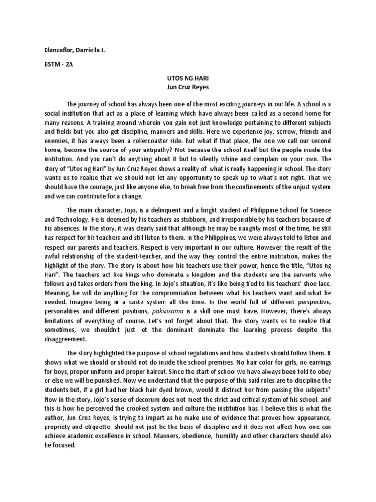 Utos NG Hari by Jun Cruz Reyes | PDF