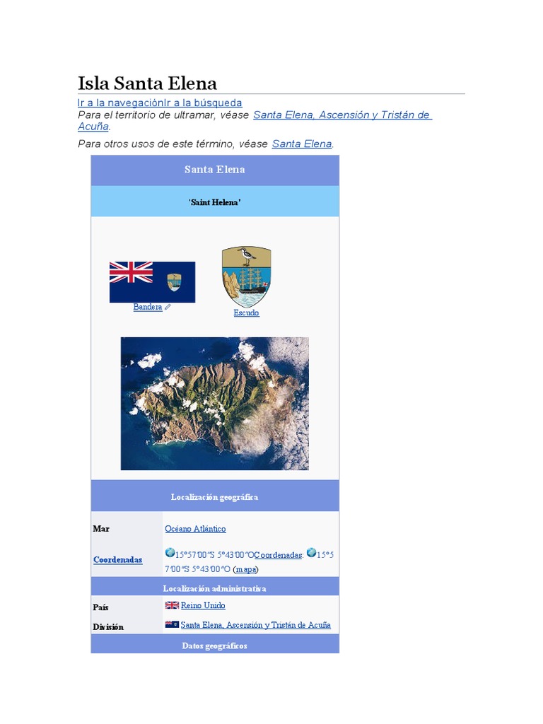 Isla Santa Elena | PDF | Science | Geografía