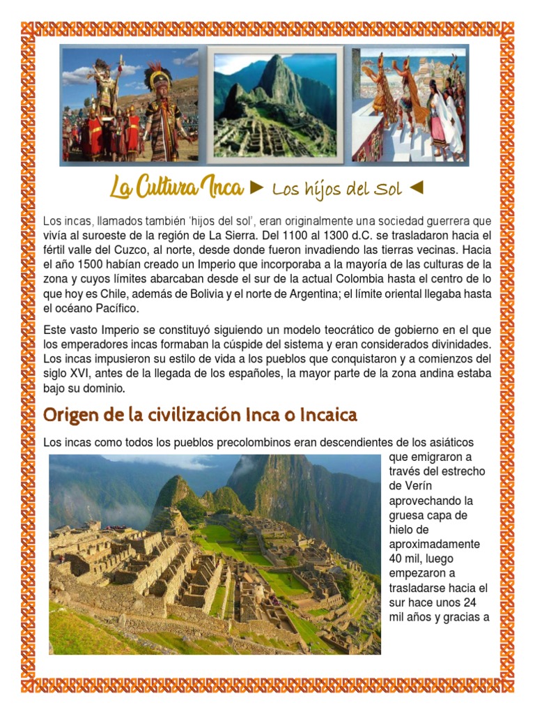 Los Incas Cultura