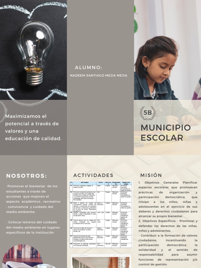 Municipio Escolar Triptico | Descargar gratis PDF | La naturaleza ...