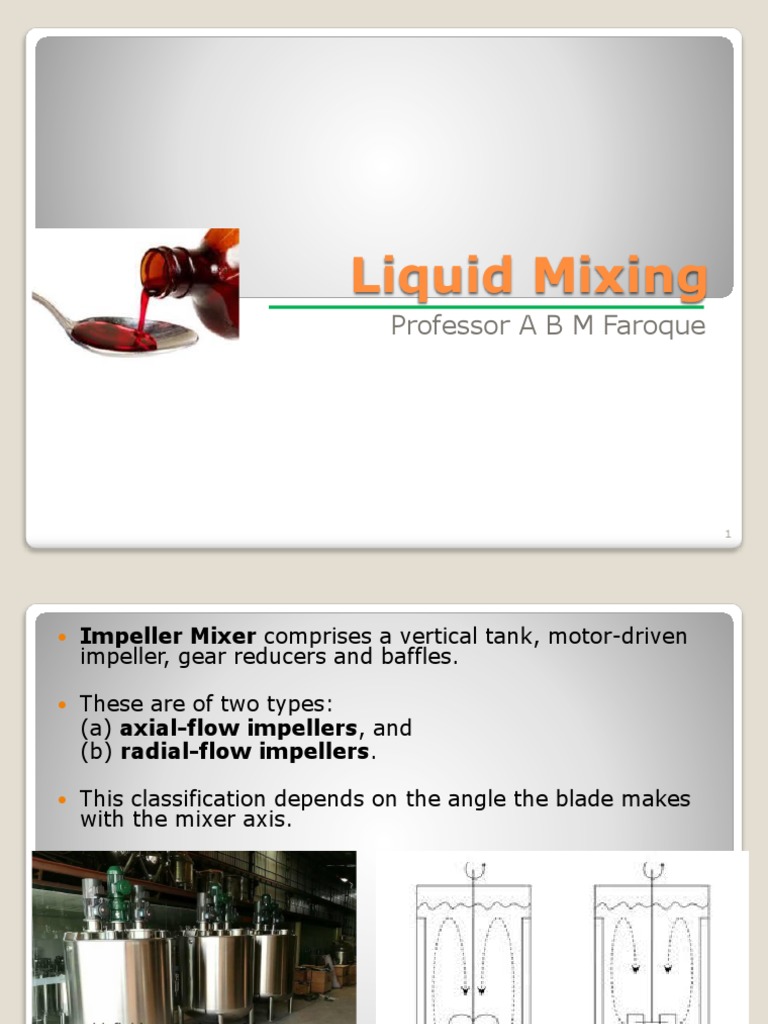 Liquid Mixing Equipment Guide | PDF | Propeller | Chemical Engineering