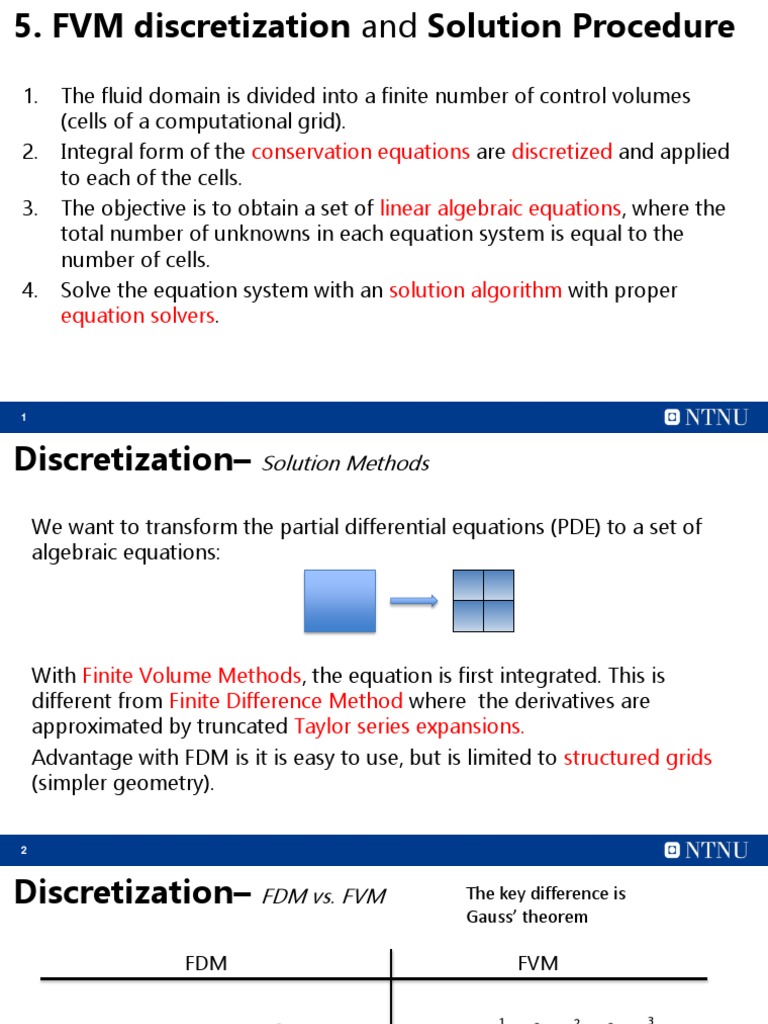 Conservation Equations Discretized Linear Algebraic Equations | PDF ...