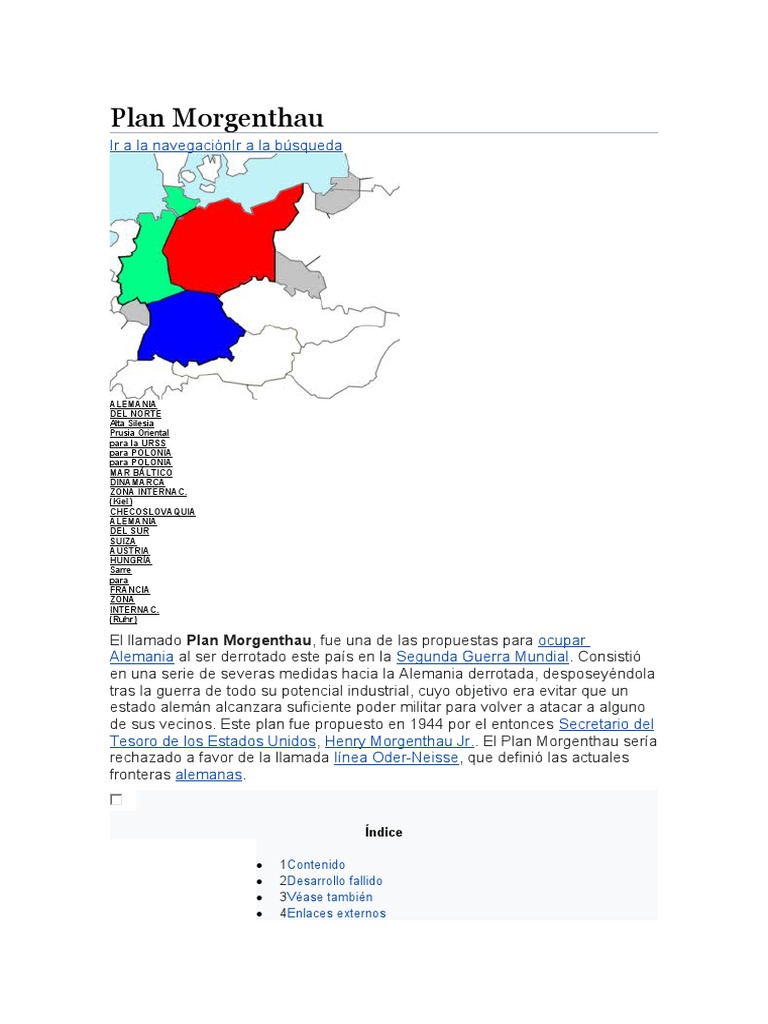 Plan Morgenthau | PDF | Segunda Guerra Mundial | Gobierno