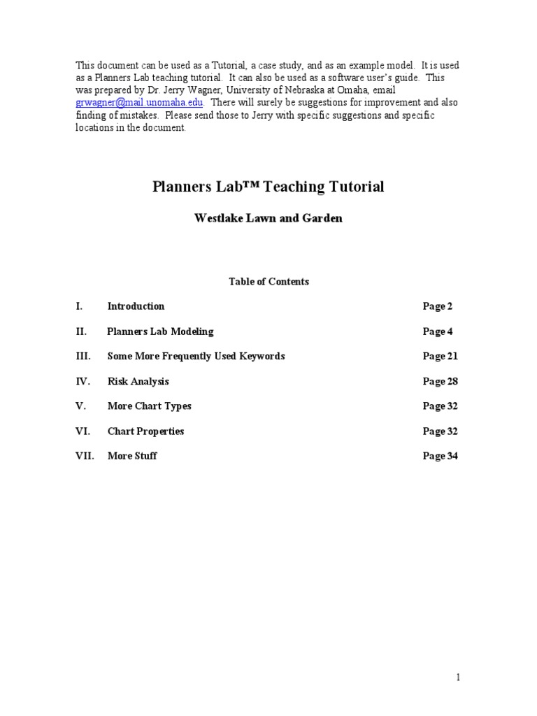 Planners Lab™ Teaching Tutorial: Westlake Lawn and Garden | PDF | Net ...