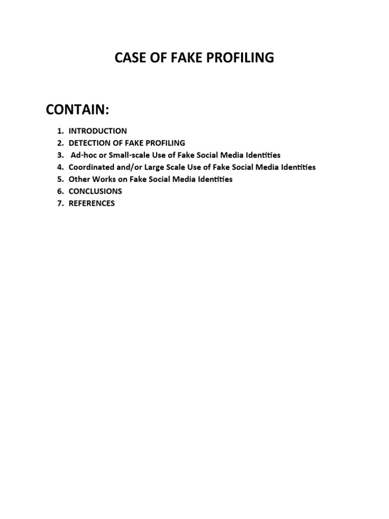Detecting Fake Social Media Profiles | PDF | Phishing | Statistical ...