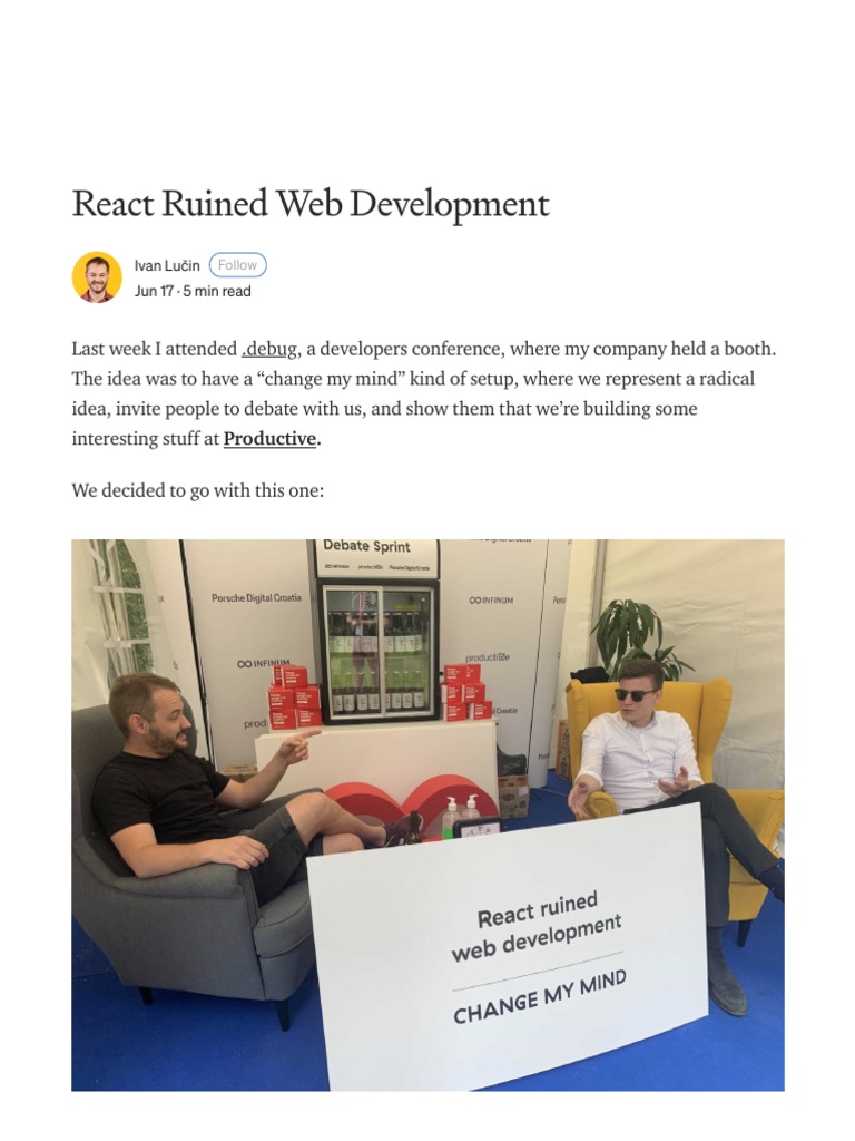 React Ruined Web Development - by Ivan Lučin - Building Productive - Building Productive | PDF ...
