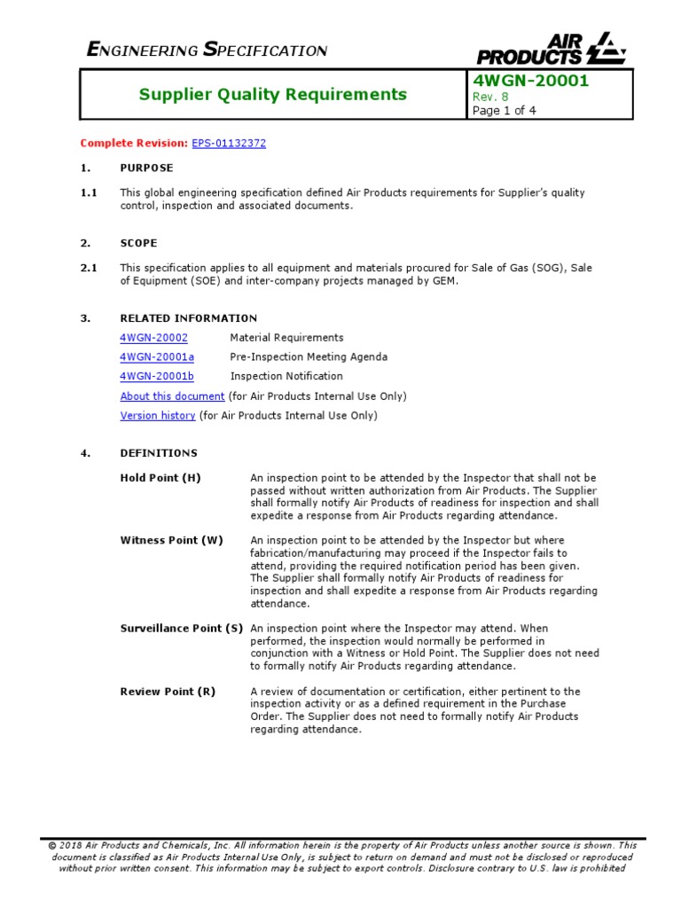 Supplier Quality Requirements | PDF | Specification (Technical Standard ...