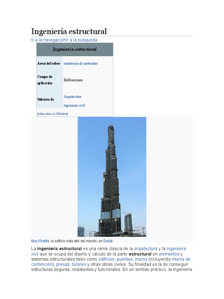 Ingeniería Estructural: Diseño y Cálculo | PDF | Ingeniería estructural ...