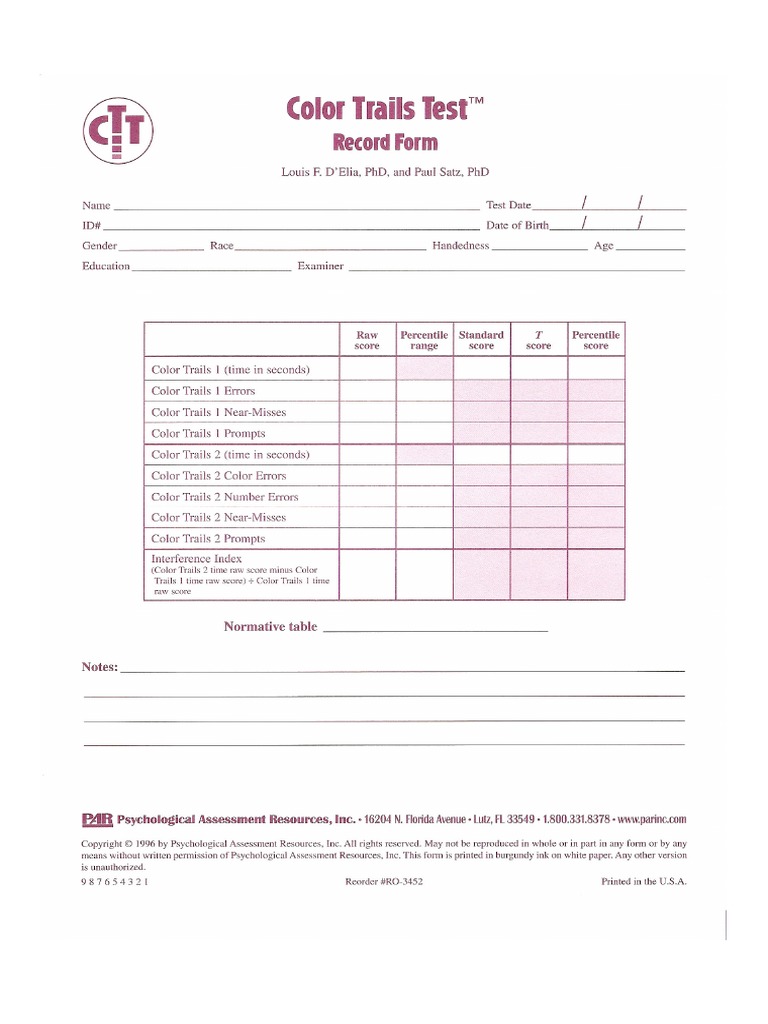 04 Bis Color Trail Formulario | PDF