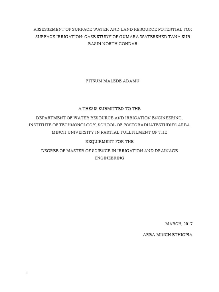 Fits Um Thesis | PDF | Irrigation | Food Security