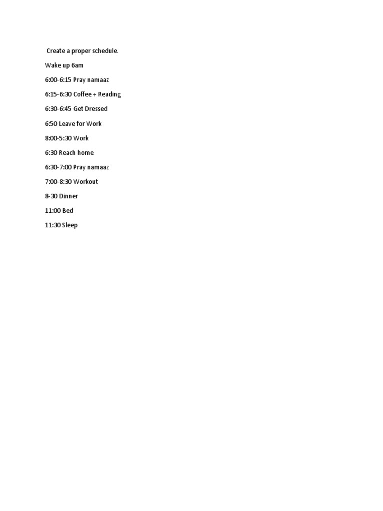 Sample Schedule | PDF