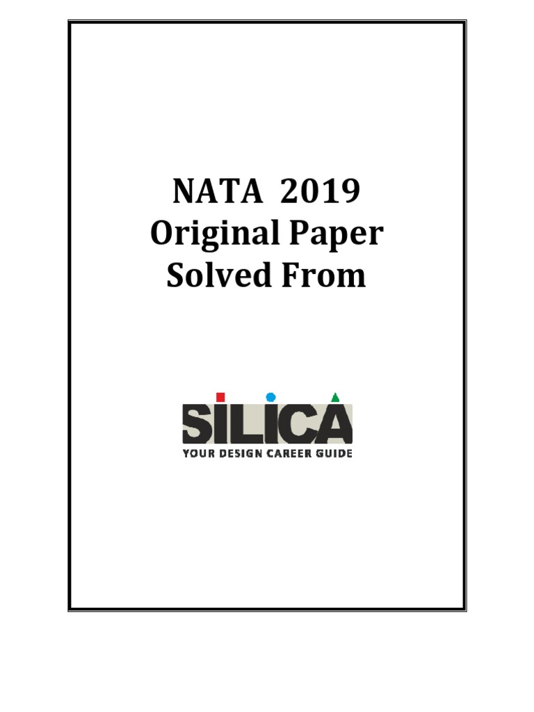 Nata Original Paper Solved From NATA 2019 Original Paper Solved From ...