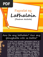 Feature Writing Sample (Filipino) | PDF