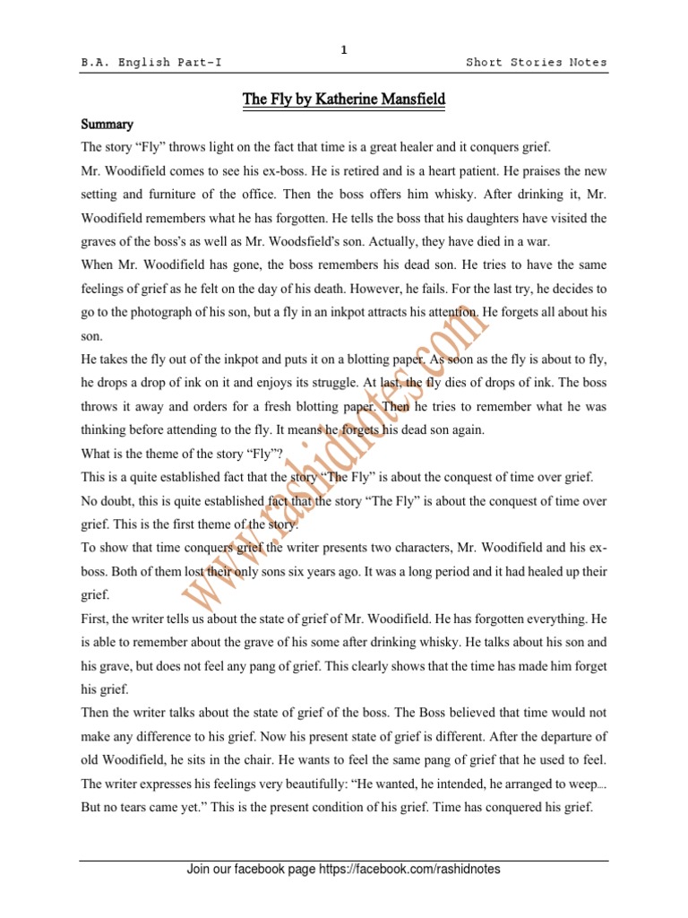 The Fly by Katherine Mansfield | PDF