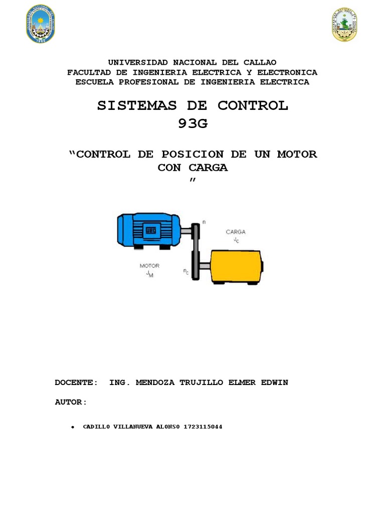 Control de Posicion de Un Motor DC | PDF | Sistema de control ...