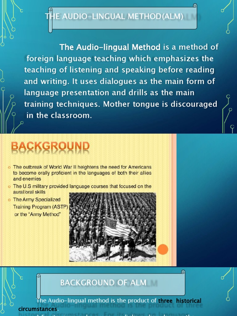 The Audio Lingual Method | PDF | Communication | Human Communication