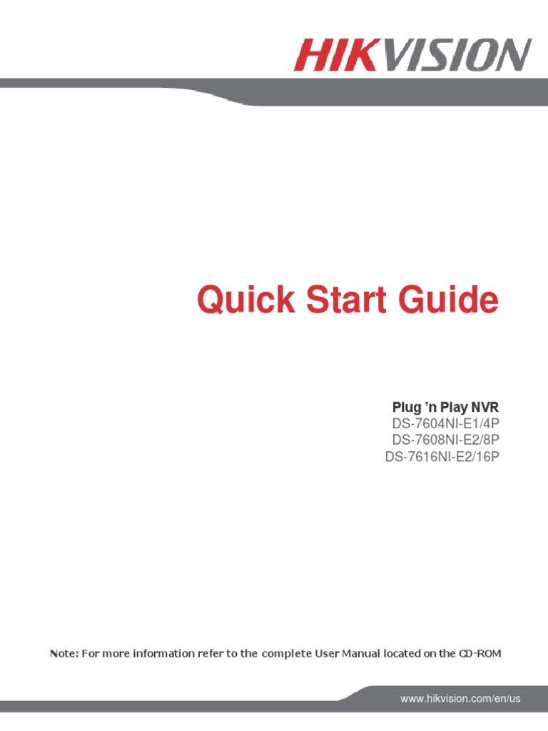Hikvision NVR Quick Start Guide | PDF | Ip Address | Mobile App