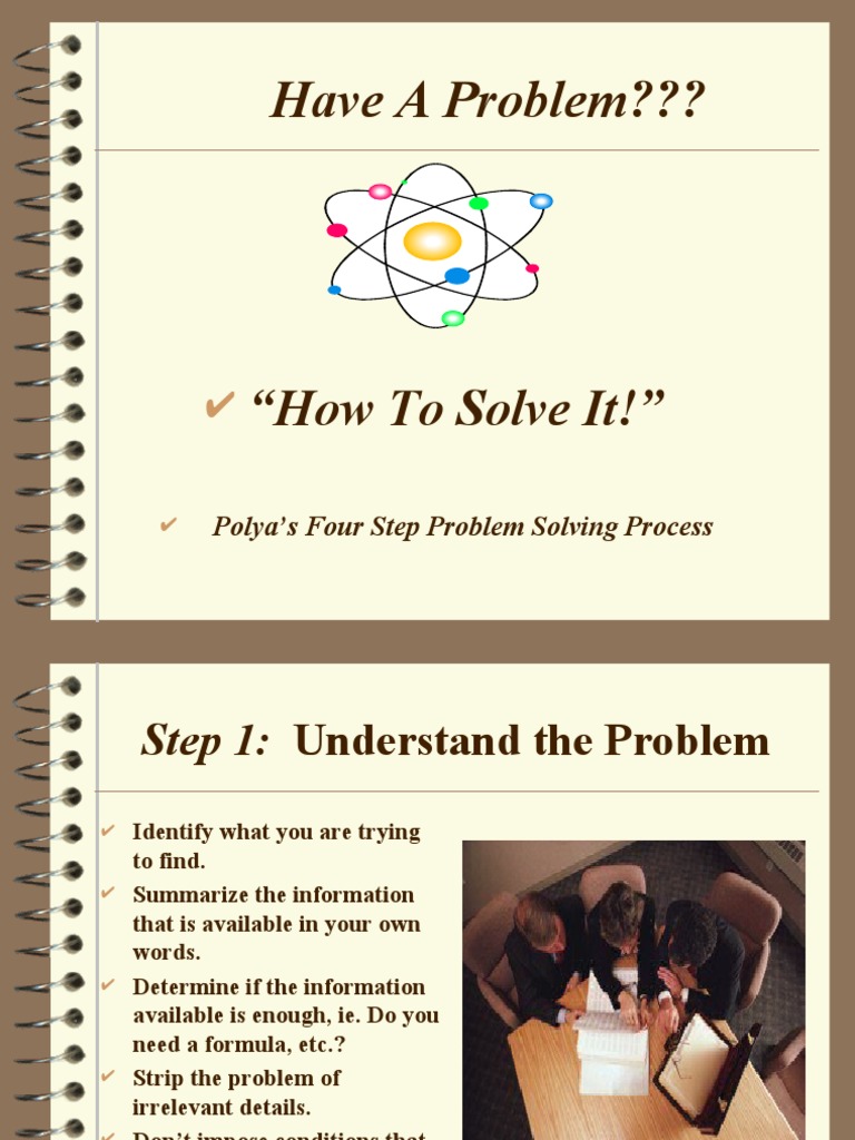Lesson 3-Polyas Problem Solving | PDF | Cognition | Science