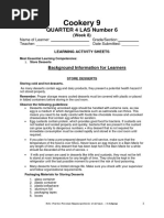 Prepare Desserts and Sweet Sauces | PDF | Desserts | Custard