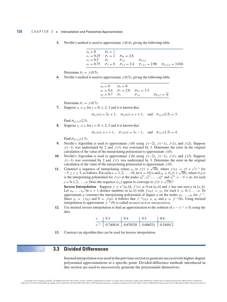 Interpolation and Polynomial Approximation | PDF | Interpolation | Polynomial