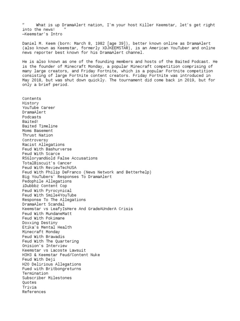 Wikitubia Archive Keemstar | PDF | You Tube | Internet