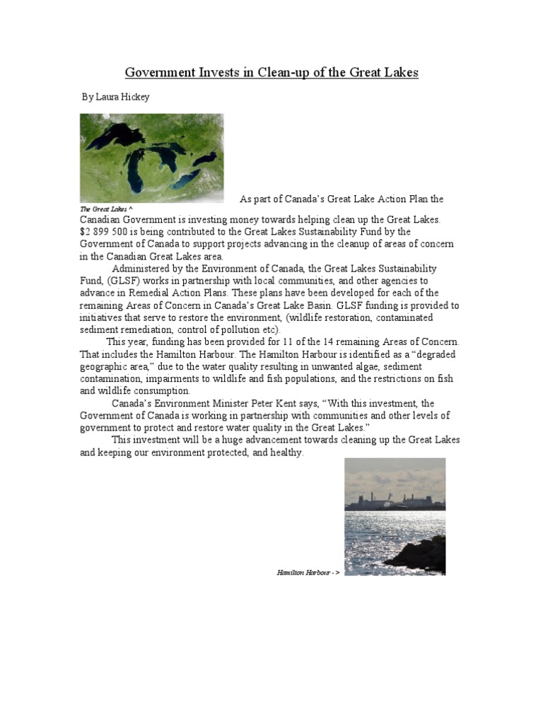 Canada Invests in Great Lakes Cleanup | PDF