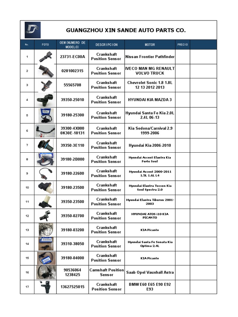 Crankshaft Position Sensor | PDF | Toyota | Volkswagen