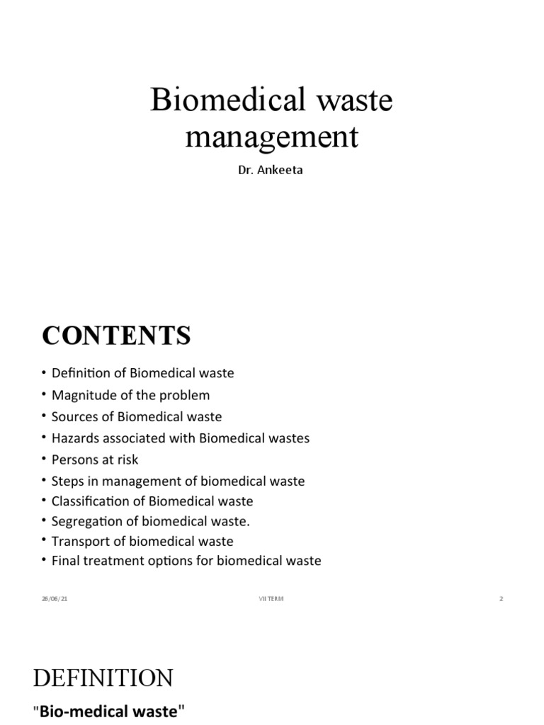 Biomedical Waste Management NUelearn | PDF | Waste Management ...