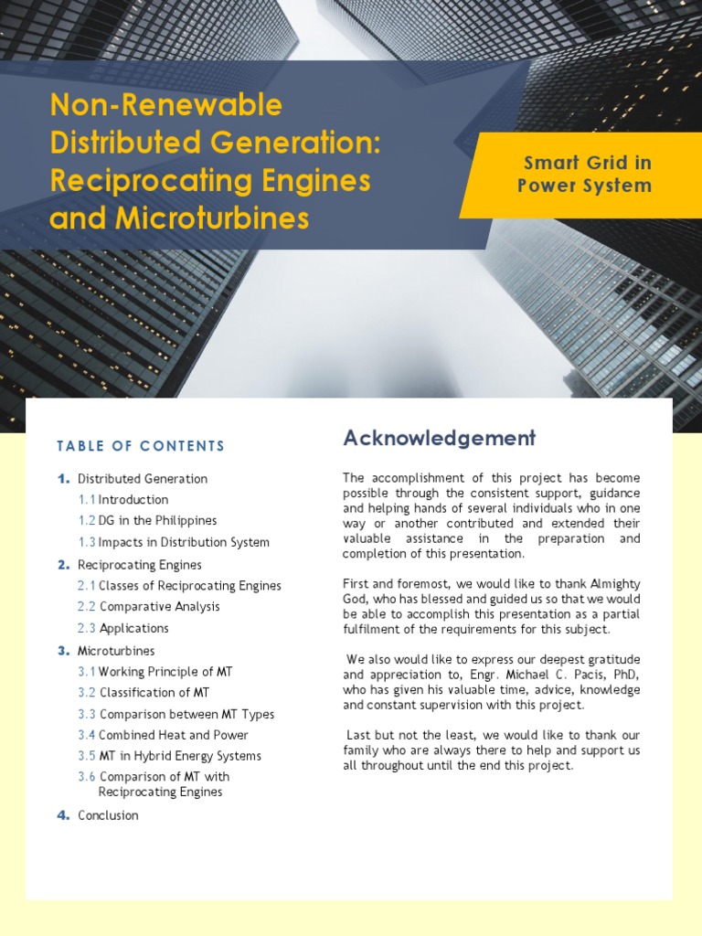 Documentation Smart Grid v2 | PDF | Distributed Generation | Internal Combustion Engine