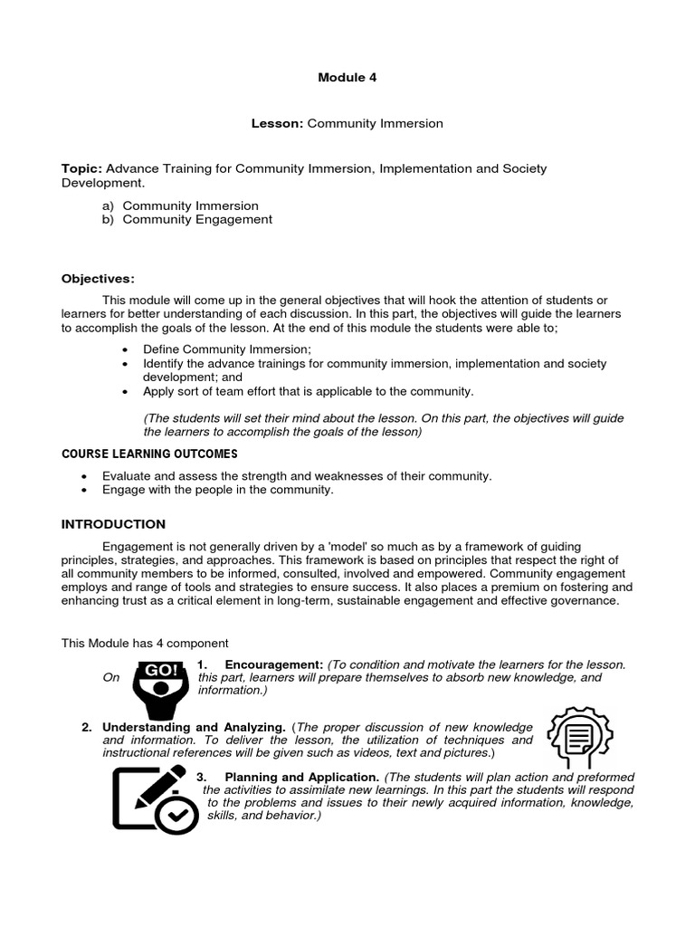 NSTP2 MODULE 4 Community Immersion | PDF | Community | Learning