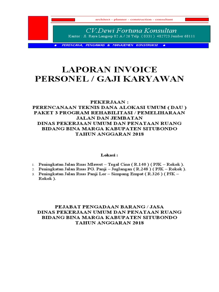 Cover Invoice CV DFK | PDF