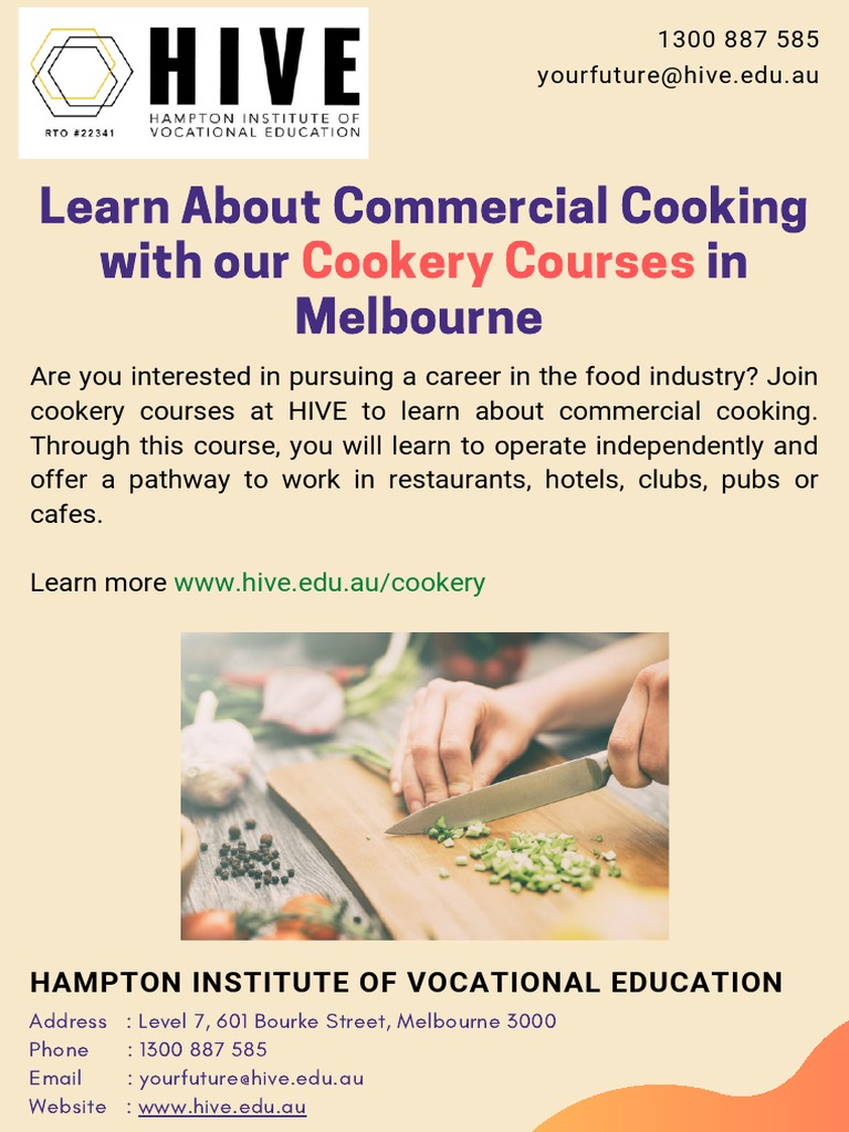 Learn About Commercial Cooking With Our Cookery Courses in Melbourne | PDF