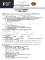 Pretest in Grade 9 Science | PDF | Chemical Bond | Electric Power ...