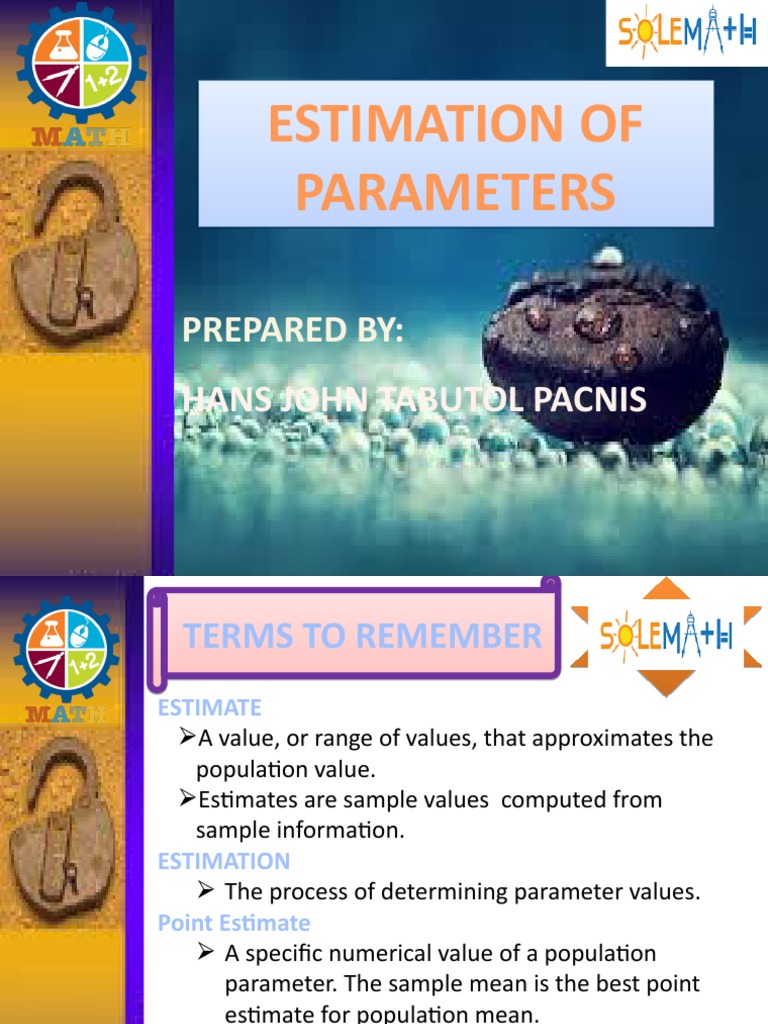 Estimation of Parameters | Download Free PDF | Confidence Interval | Sample Size Determination