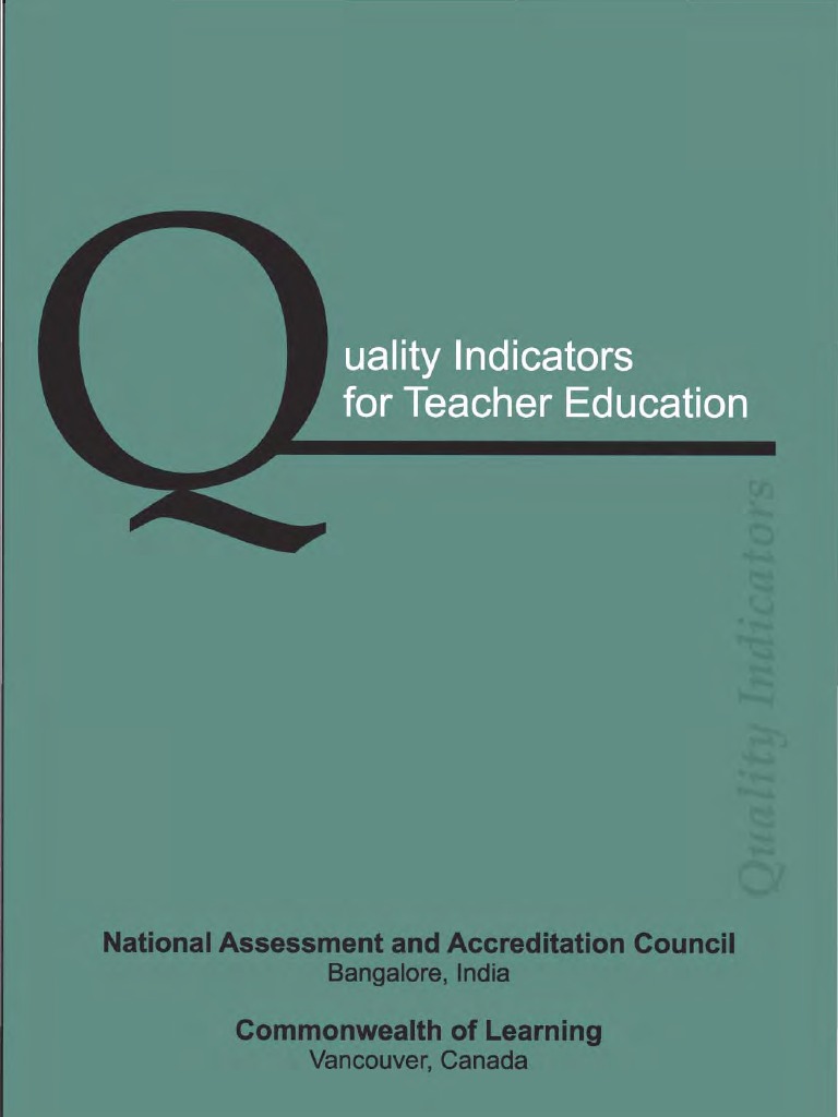 Quality Indicators For Teacher Education | PDF | Teacher Education ...