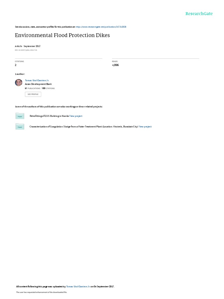 Environmental Flood Protection Dikes: September 2017 | PDF | Natural ...