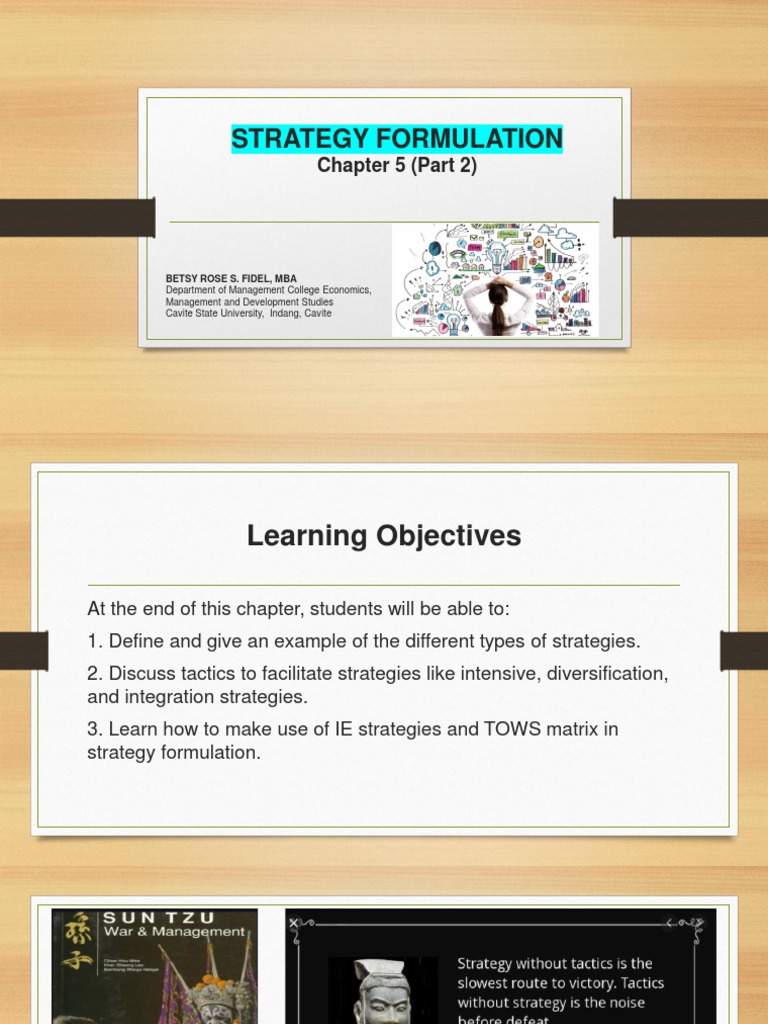 Types of Strategy Formulation | PDF | Strategic Management | Business ...