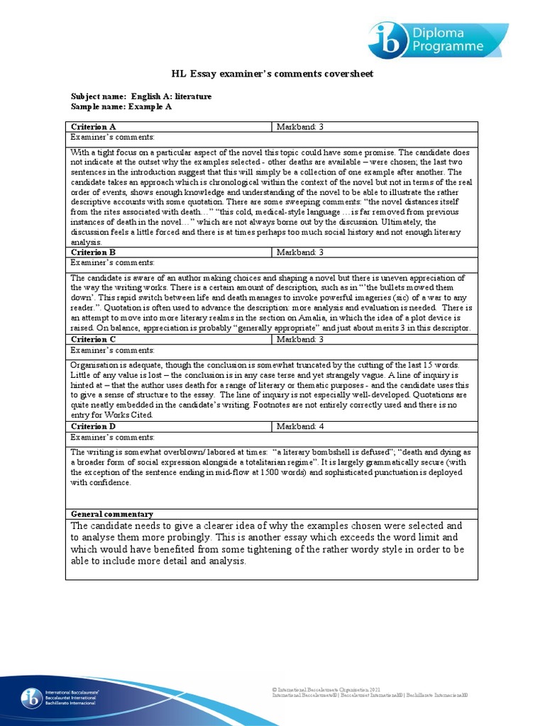 HL Essay Sample A Marks | Download Free PDF | Essays | Cognition