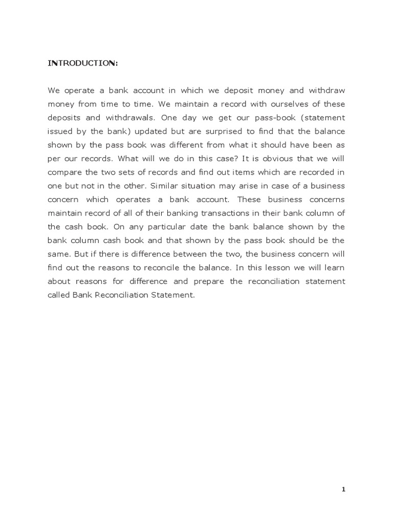 Accountancy Project On BRS | PDF | Bookkeeping | Banks