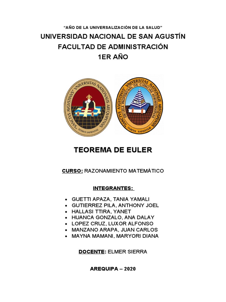 Teorema Euler | PDF | Leonhard Euler | Enseñanza de matemática