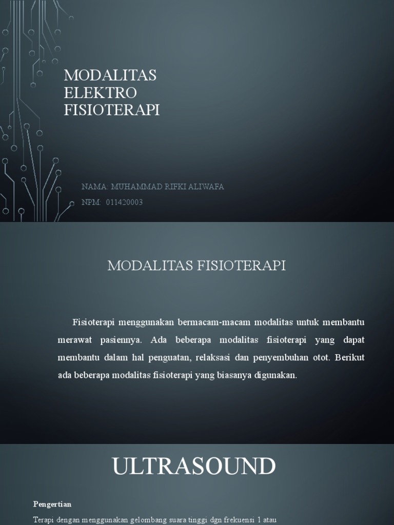 Modalitas Fisioterapi (Aliwafa) | PDF | Kesehatan Holistik | Sains ...