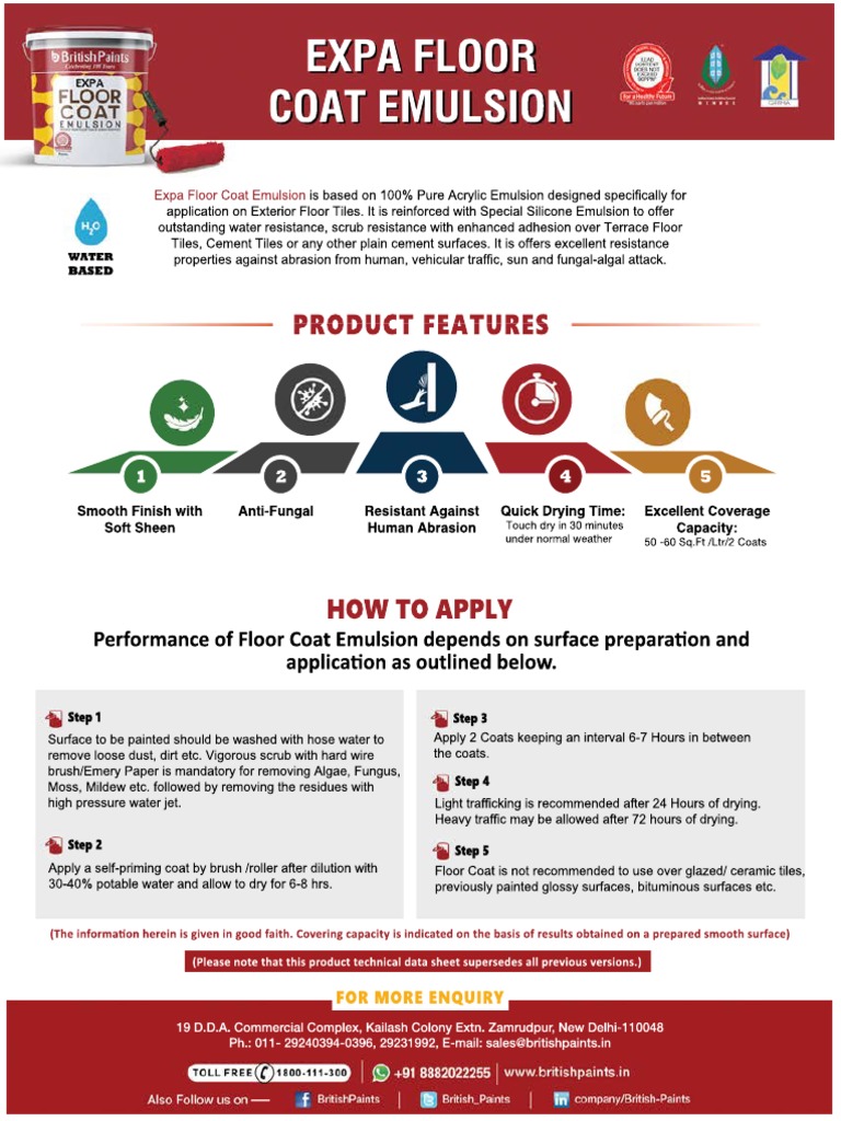 British Floor Coat Emulsion 1604312998 | PDF